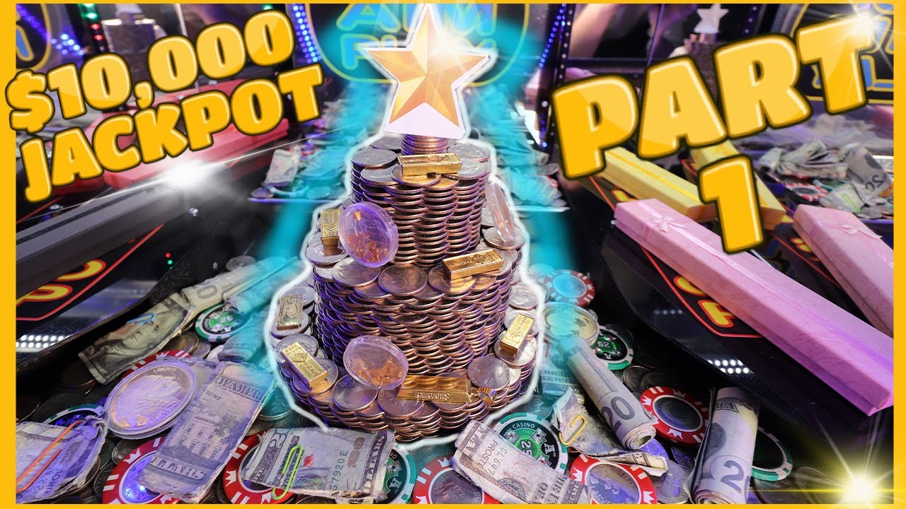 Christmas Special $10,000 JACKPOT! High Risk Coin Pusher PART 1 - YouTube