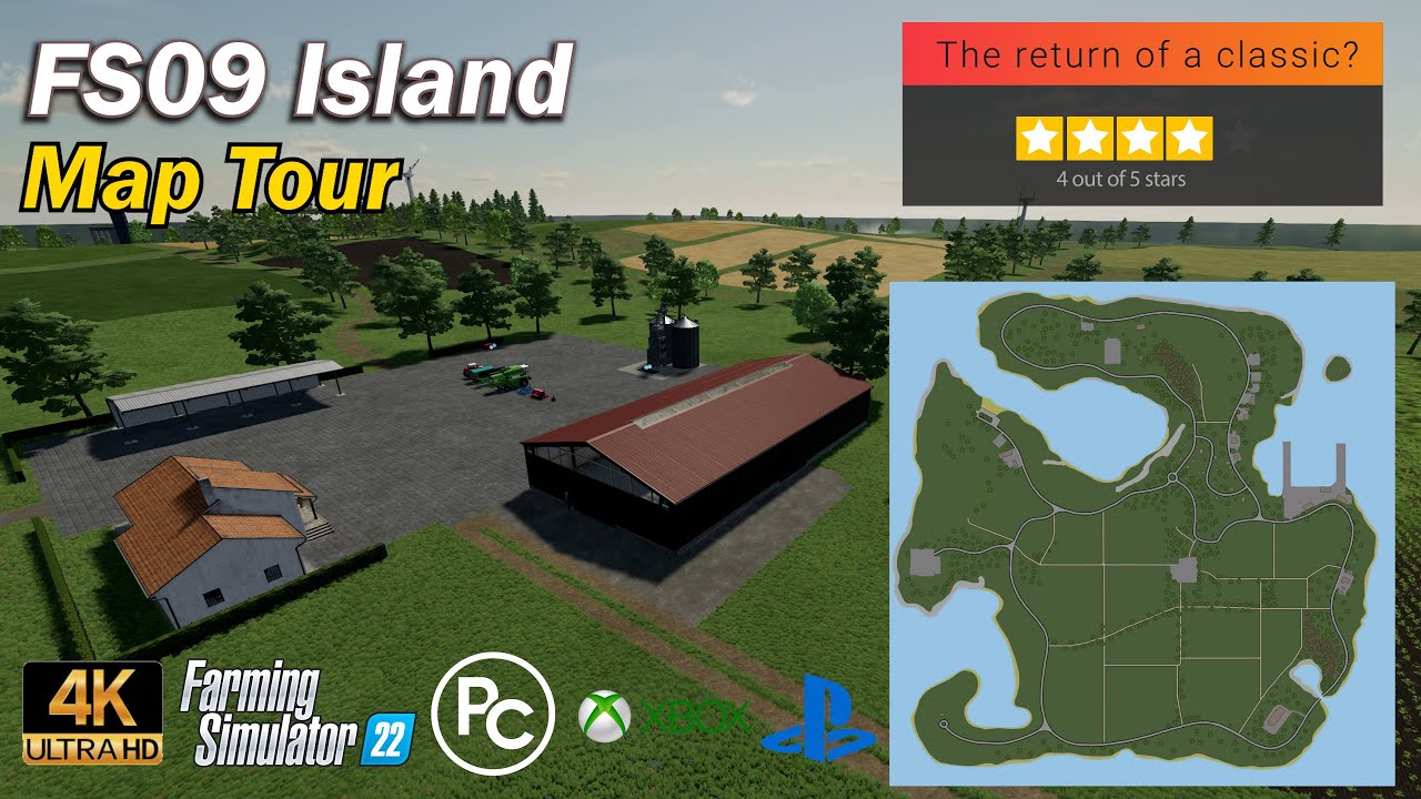 FS09 Island aka Giants Island | Map Review | Farming Simulator 22 - YouTube