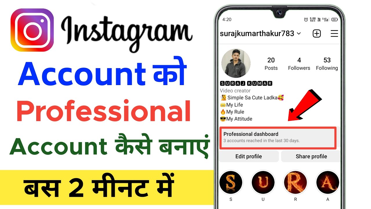 How To switch Instagram Professional Account || How To Make a ...