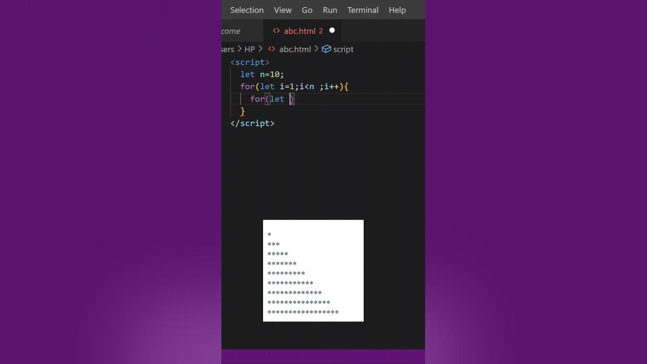 Print Half Pyramid In Javascript🔥💻 Coding Programming Javascript Shorts Youtube