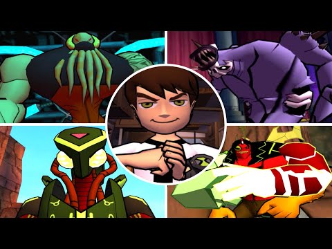 Ben 10 Protector of Earth - All Bosses/All Boss Fights (With Cutscenes) + ENDING (PS2, PSP)