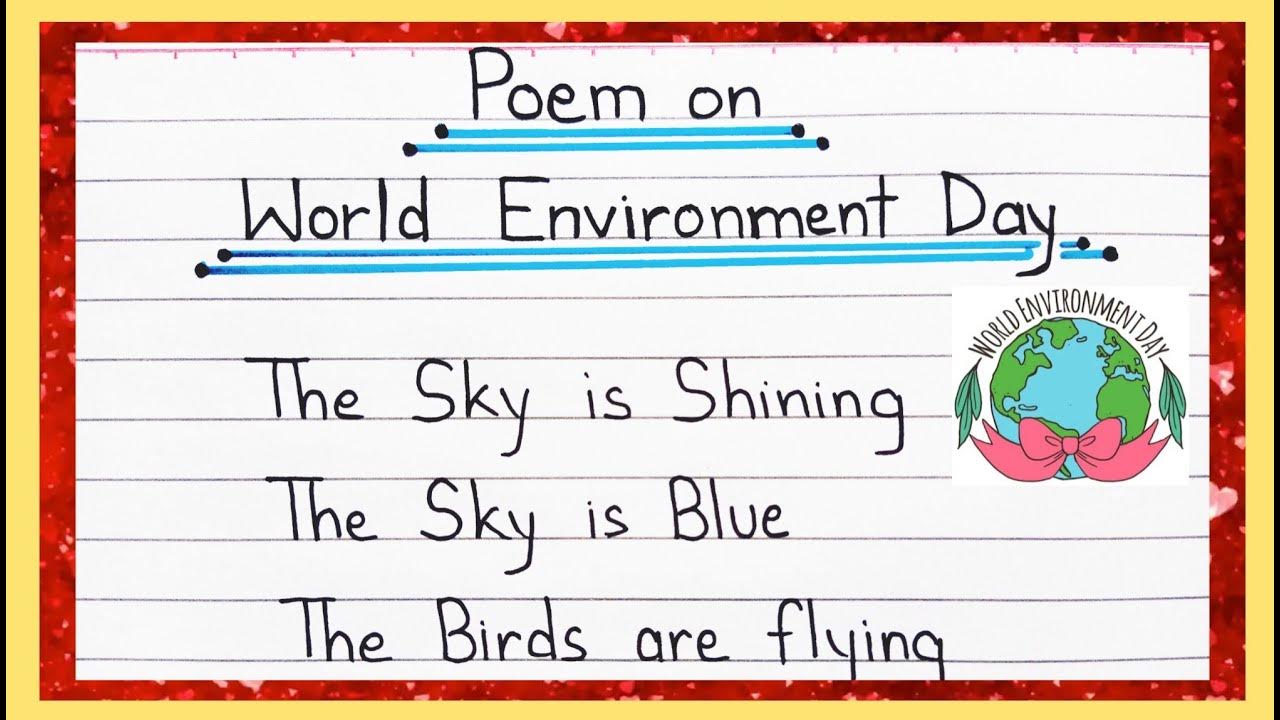 Poem on World Environment Day in English || World Environment Day ...