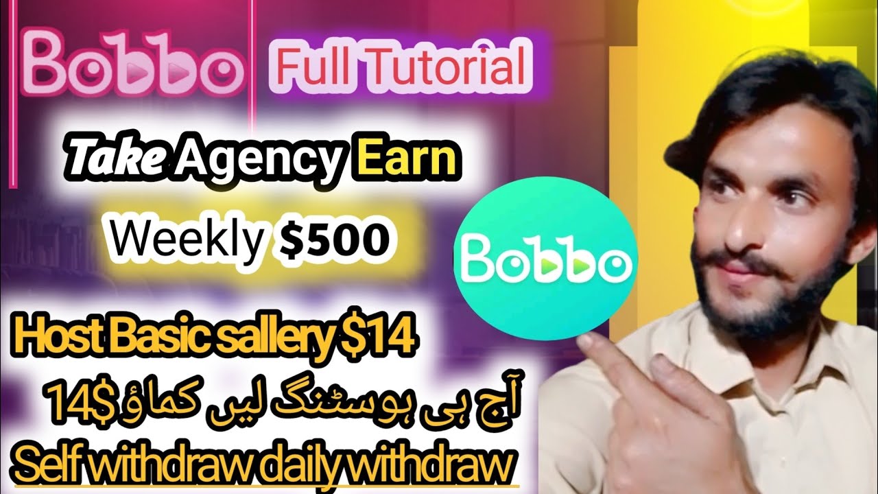Bobo live Tutorial | Earn weekly $500 | How to take agency on bobo live ...