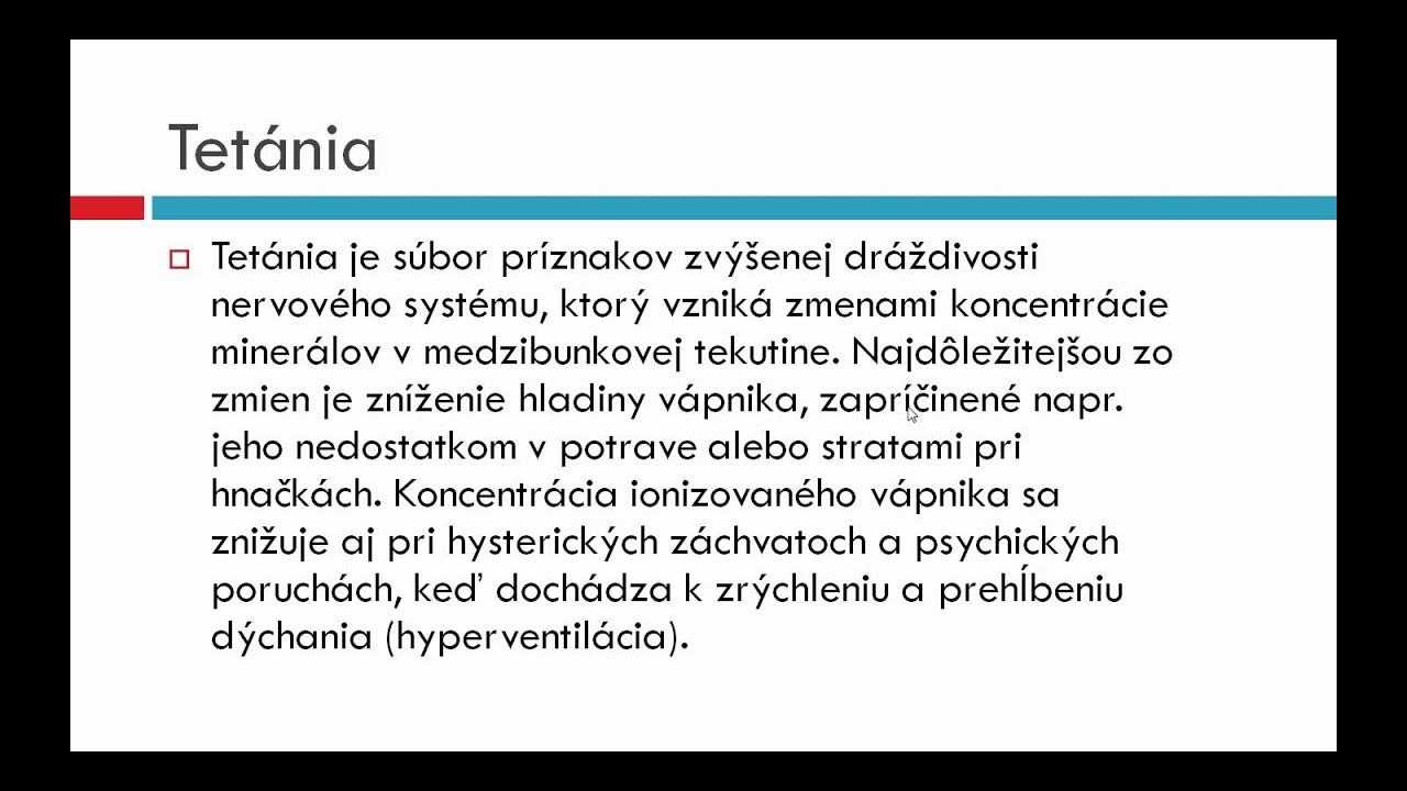 Tetánia - YouTube