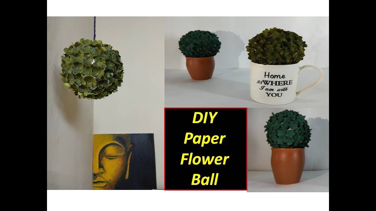 How To Make Round Paper Flower - DIY Paper Craft / DIY Artificial ...