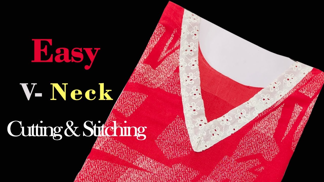 Easy V-Neck Cutting & Stitching | AdornHub - YouTube