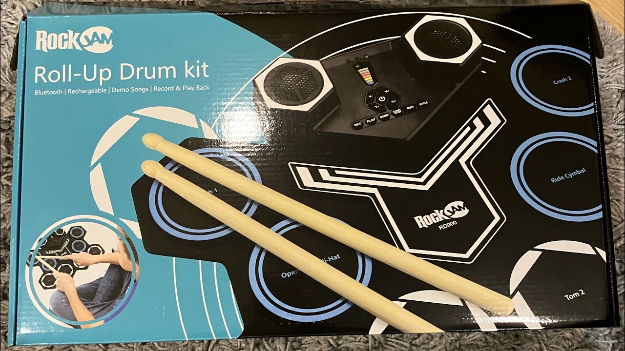 Unboxing Roll Up Drum Kit By Rock Jam - YouTube