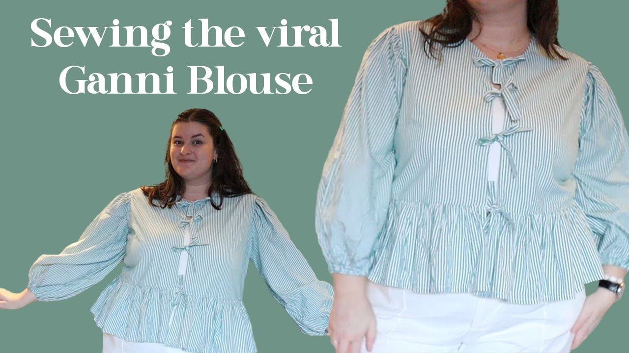 Sewing the viral Ganni top | Rosery Apparel Rosa Dress Pattern | Curvy ...