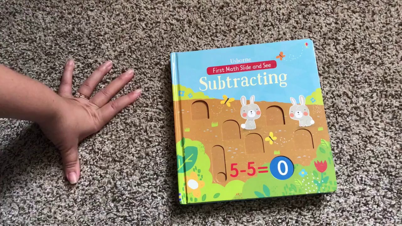 First Math Slide and See Subtracting 📕Usborne Books & More - YouTube
