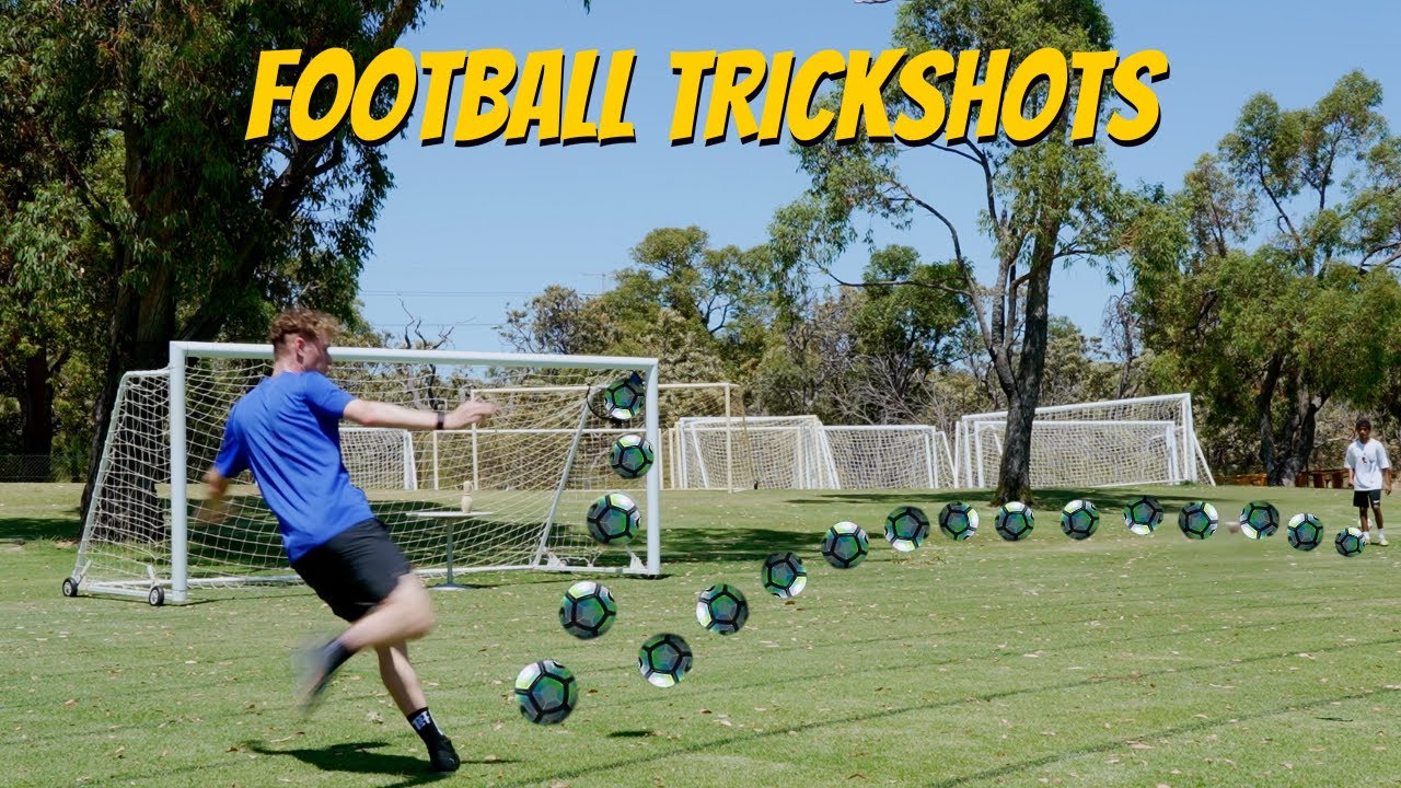 ATTEMPTING 99.9% IMPOSSIBLE FOOTBALL/SOCCER TRICK SHOTS! - YouTube