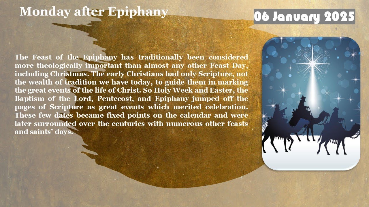 Monday after Epiphany 06 January 2025 Reading & The Holy Gospel - YouTube