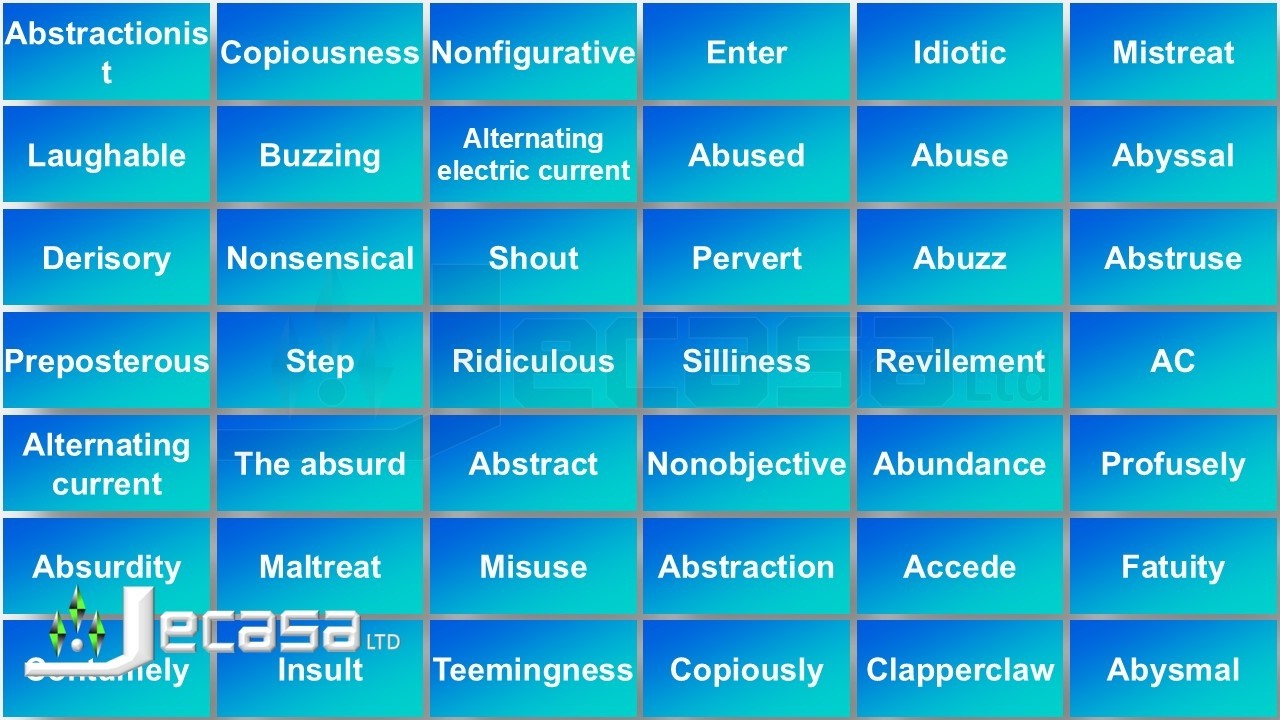 English Vocabulary - Lesson 6 | Abstract, Abundance, Accede, Abyssal ...
