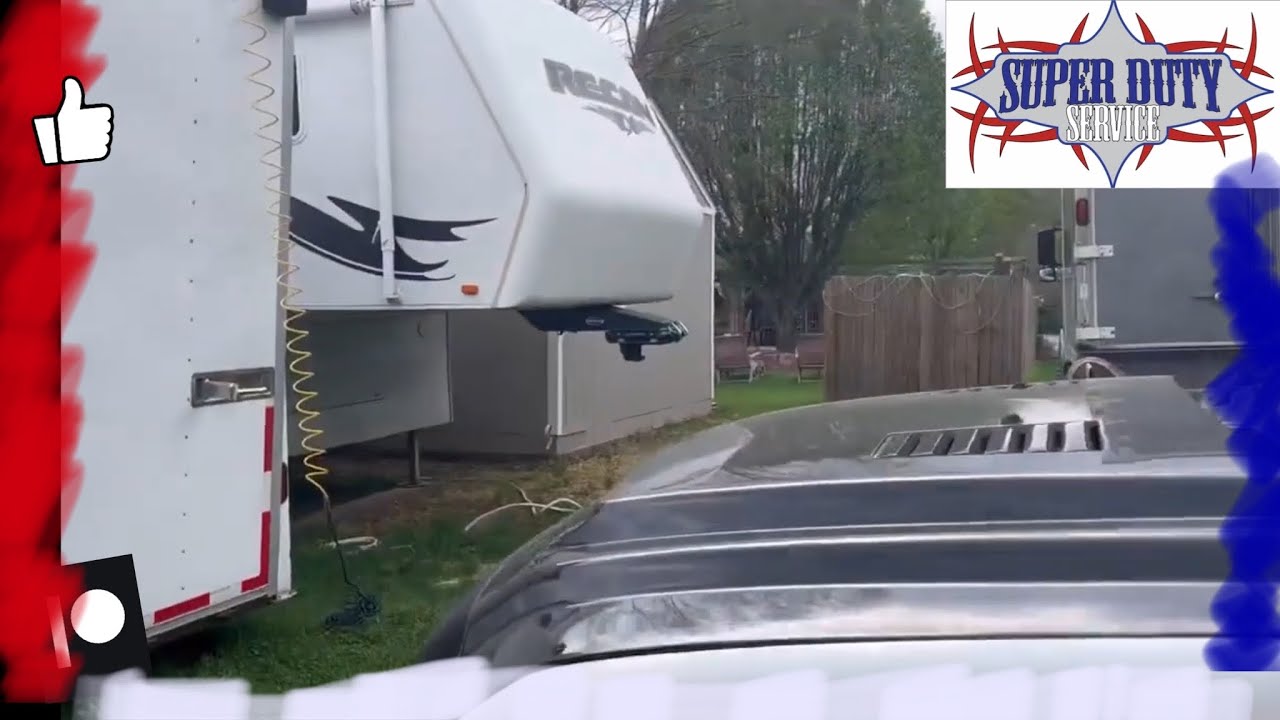 Pulling our Fifth Wheel with a Semi,, YES it does damage it!! - YouTube