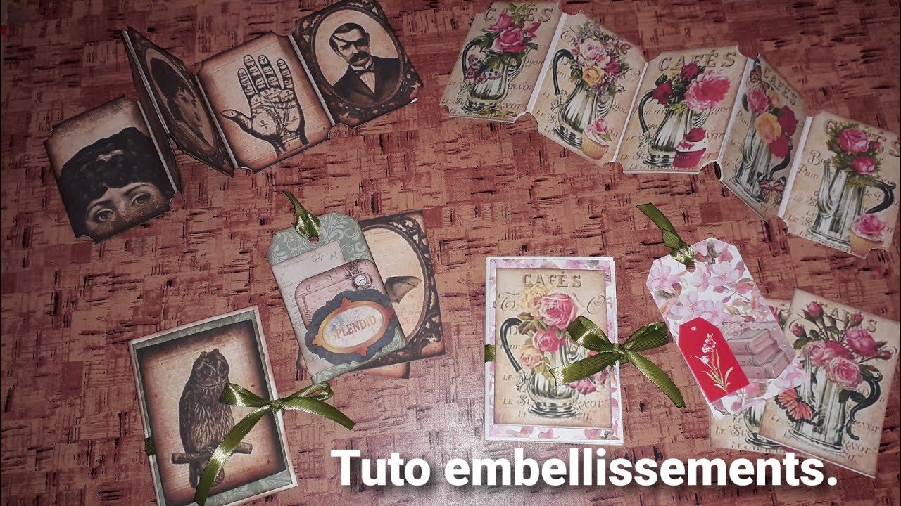 Tuto Embellissements 3 en 1/de 2 styles différents. - YouTube