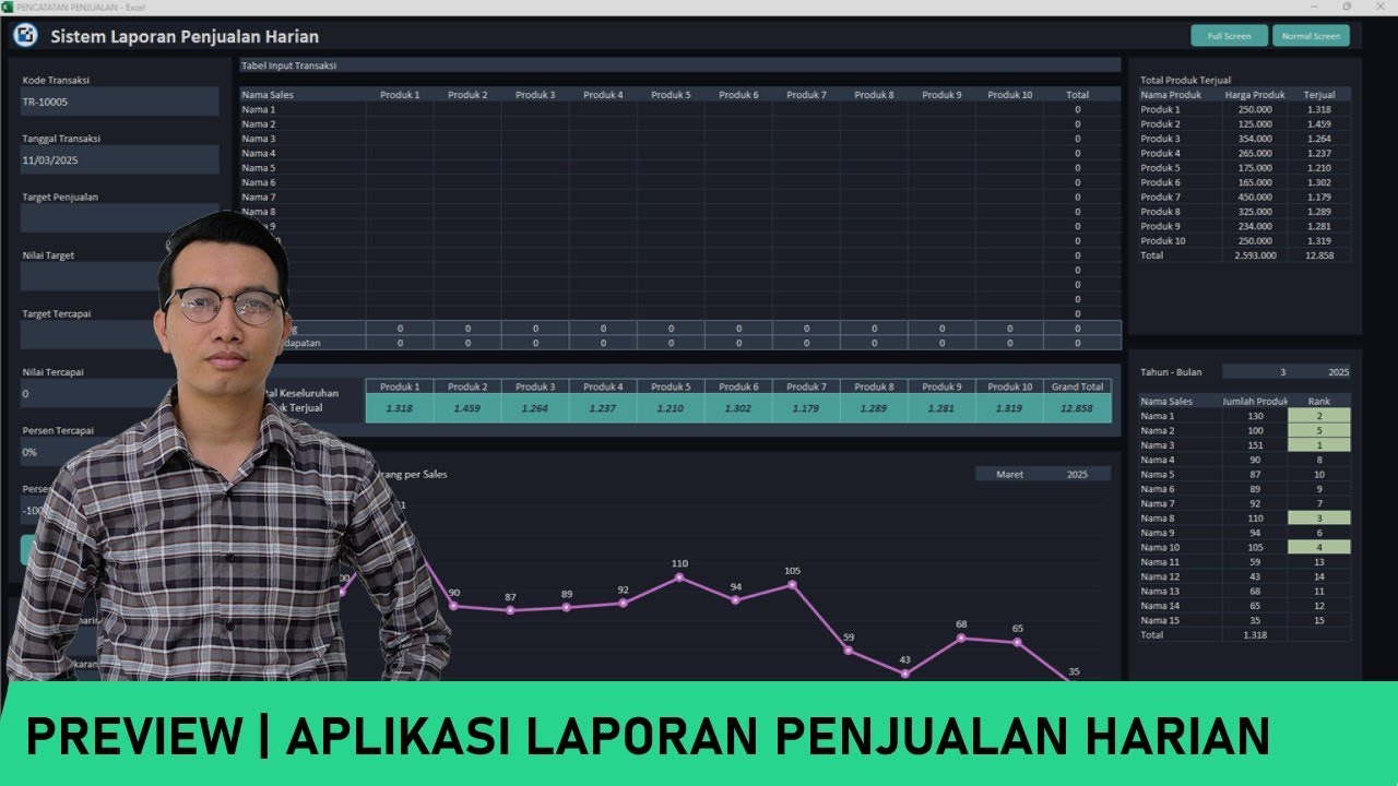 DAILY SALES REPORT SYSTEM | APLIKASI LAPORAN PENJUALAN HARIAN - YouTube