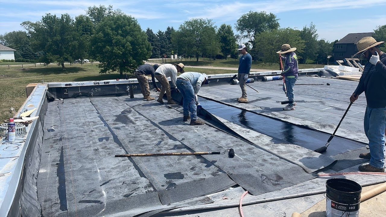 Commercial Install - GAF Modified Bitumen - YouTube