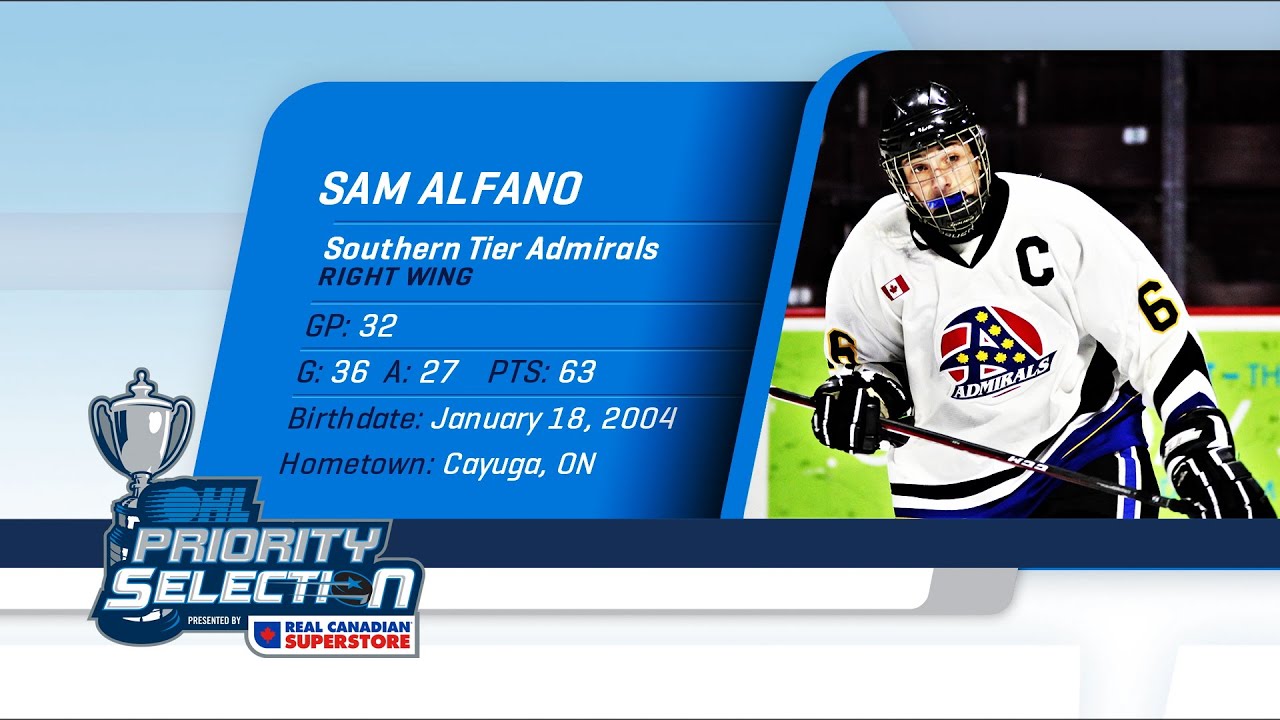 2020 OHL Priority Selection Prospect Feature: Sam Alfano - YouTube