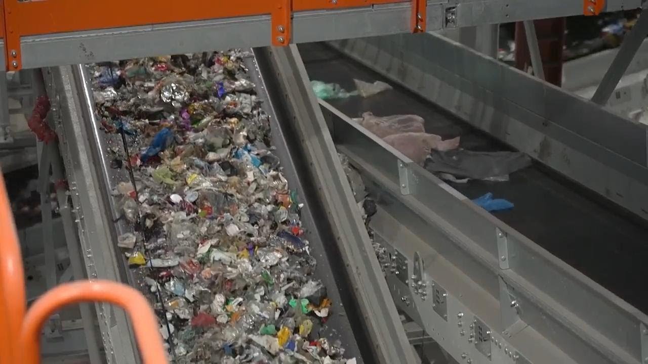 New state of the art plastic waste sorting centre opens in Sweden - YouTube