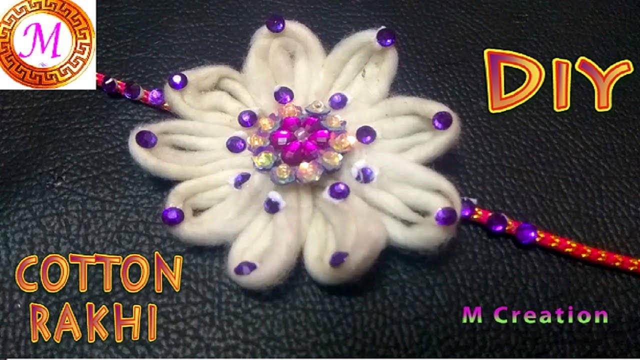 cotton rakhi making/innovative rakhi making idea - YouTube
