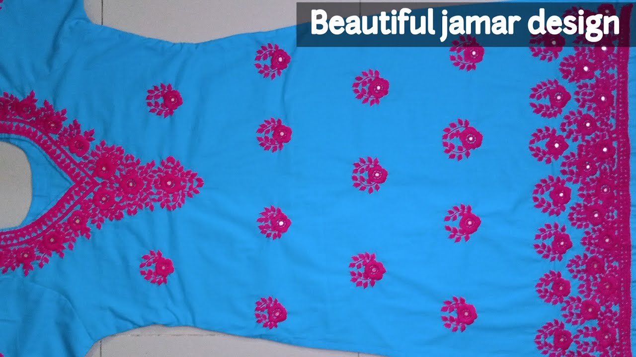 নিউ ফুলকারি জামার ডিজাইন | phulkari jamar design | hand embroidery ...