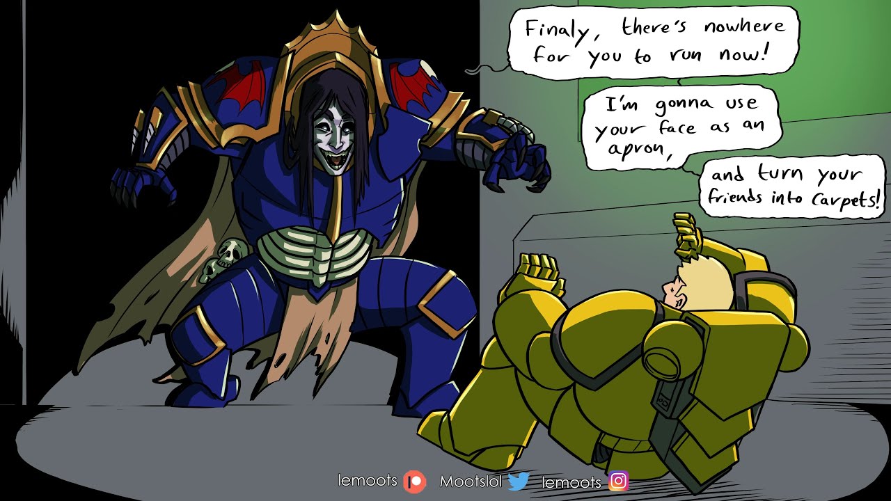 Barabas Dantioch saves Alexis Polux from Curze | A Warhammer 40K Meme ...