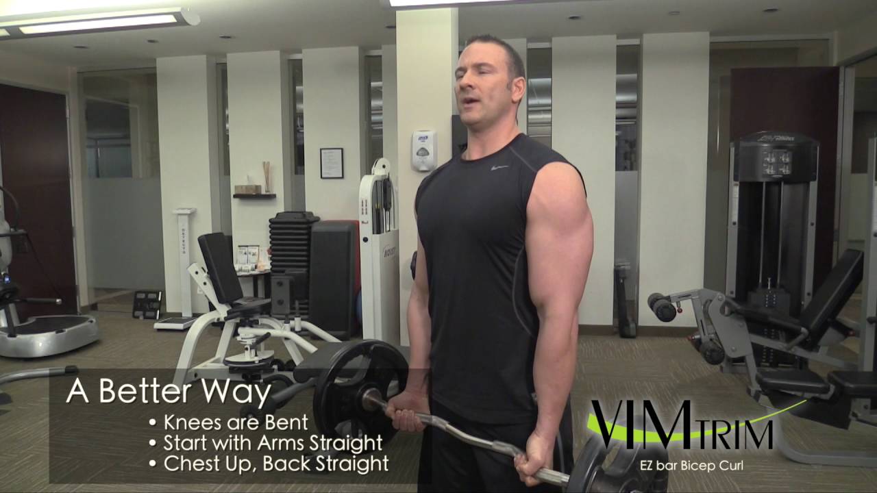 EZ bar Bicep Curl - YouTube