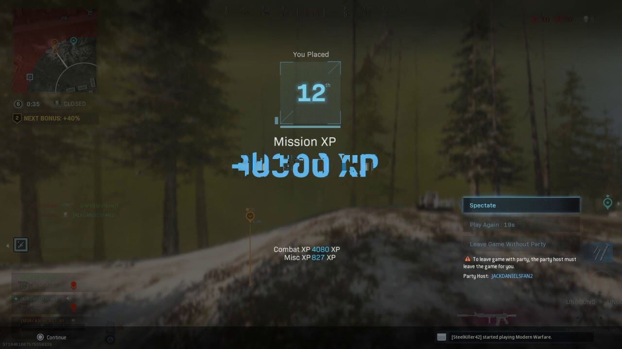 Call of Duty®: Modern Warfare® Warzone Final tally sample - YouTube