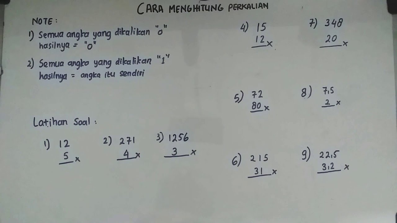 Materi Soal Cpns (28) - Cara Menghitung Perkalian Biasa dan Desimal ...