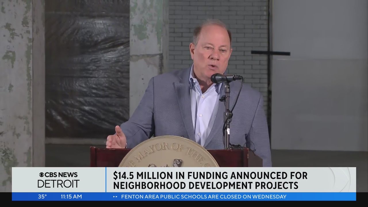 Detroit Mayor Mike Duggan announces $14.5 million in funding for 5 ...