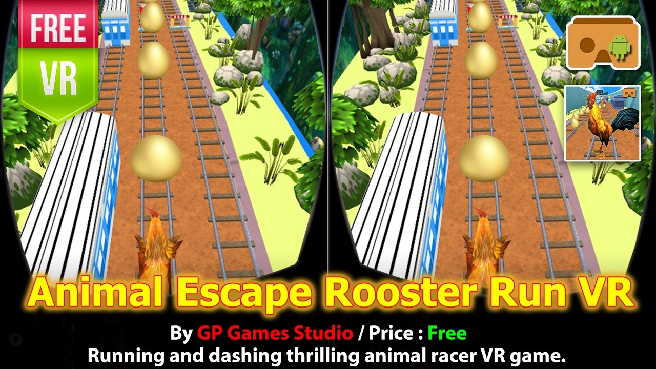 Animal Escape Rooster Run VR Running and dashing thrilling animal racer ...