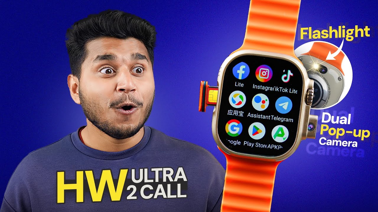 10MP Dual Pop-up Camera Smartwatch⚡️|| With 4GB+64GB Storage🔥|| Screen ...
