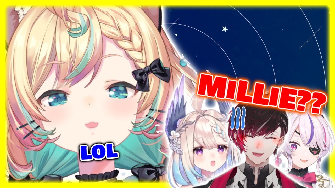 Millie being the "KUSOGAKI" in the collab - YouTube