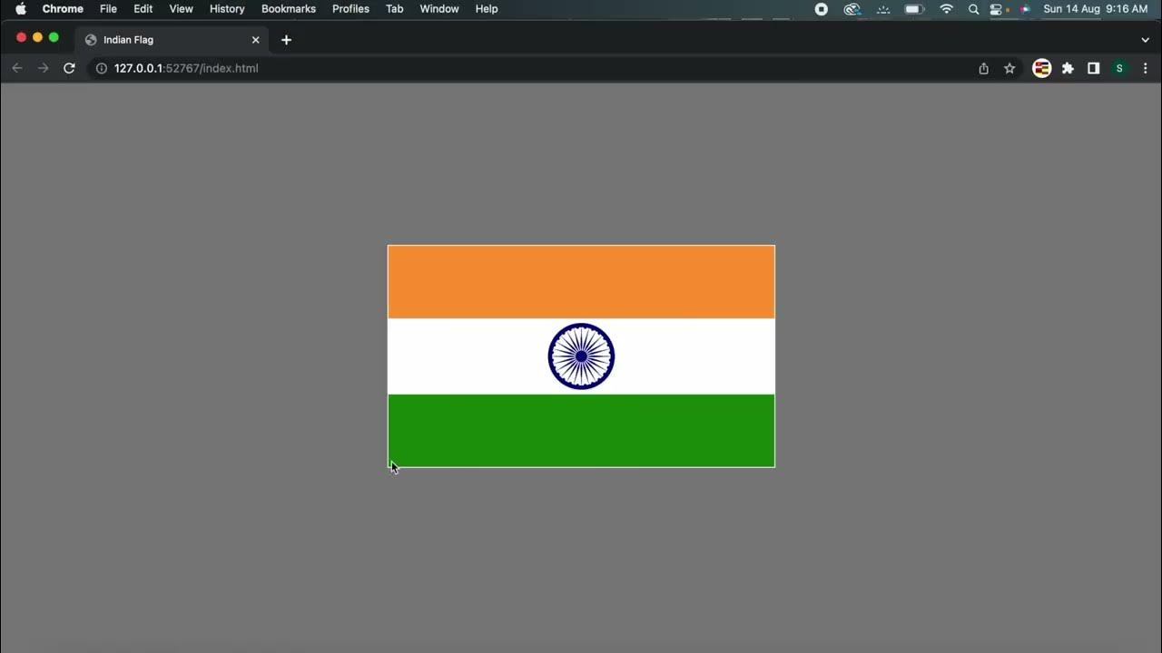 Creating Indian Flag🇮🇳 using HTML and CSS | Full Tutorial #independenceday - YouTube