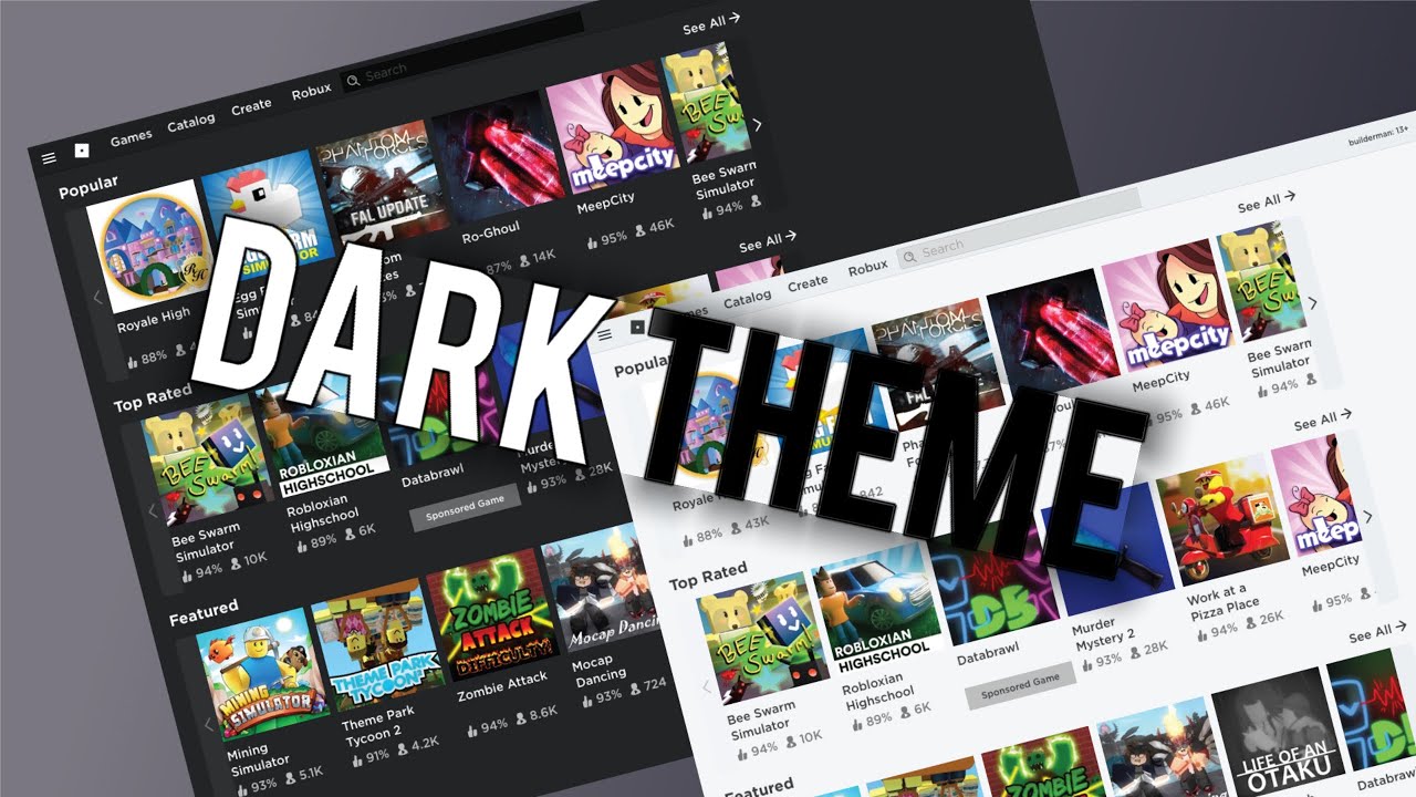 HOW TO GET DARK THEME ON ROBLOX!!! SECRET METHOD? - YouTube