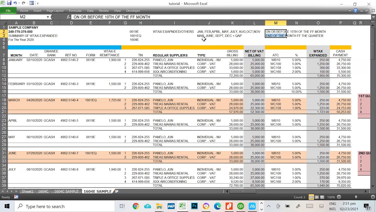 2020 Annual BIR Compliance - Detailed Tutorial 1604E and QAP - YouTube