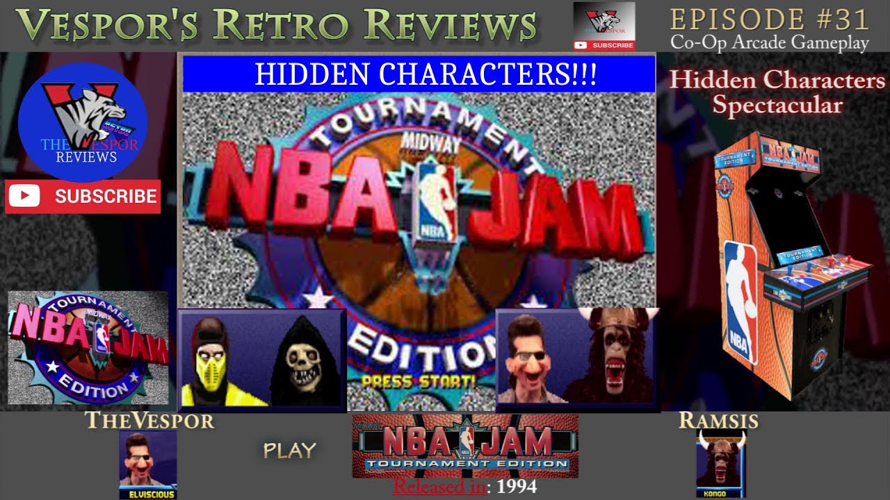 Retro Arcade Gameplay | NBA Jam TE - Arcade - Let's Play - | Hidden ...