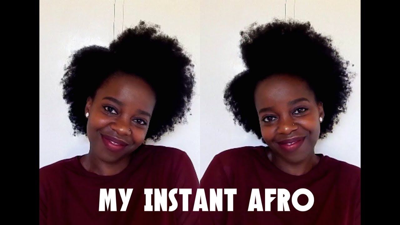 Instant Afro || Tutorial || 4c hair - YouTube