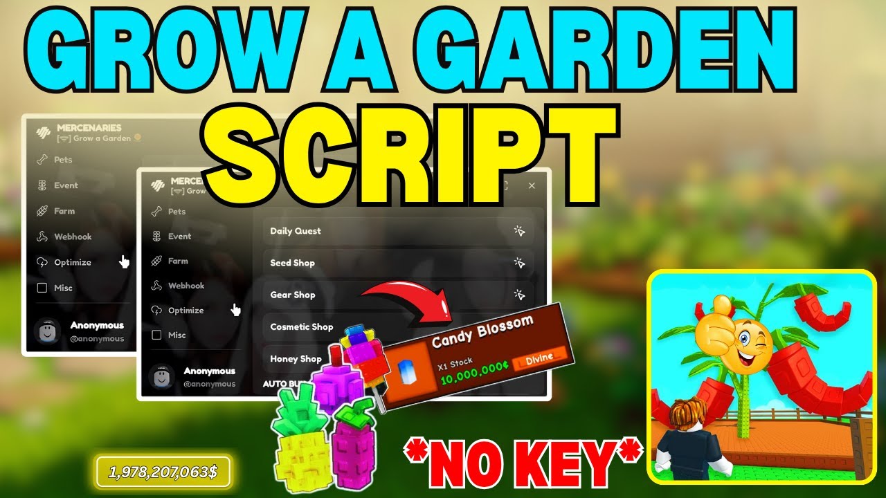 [NEW V2.2] NO KEY Grow a Garden Script 🌻 | Auto Farm, Pet Spawner ...