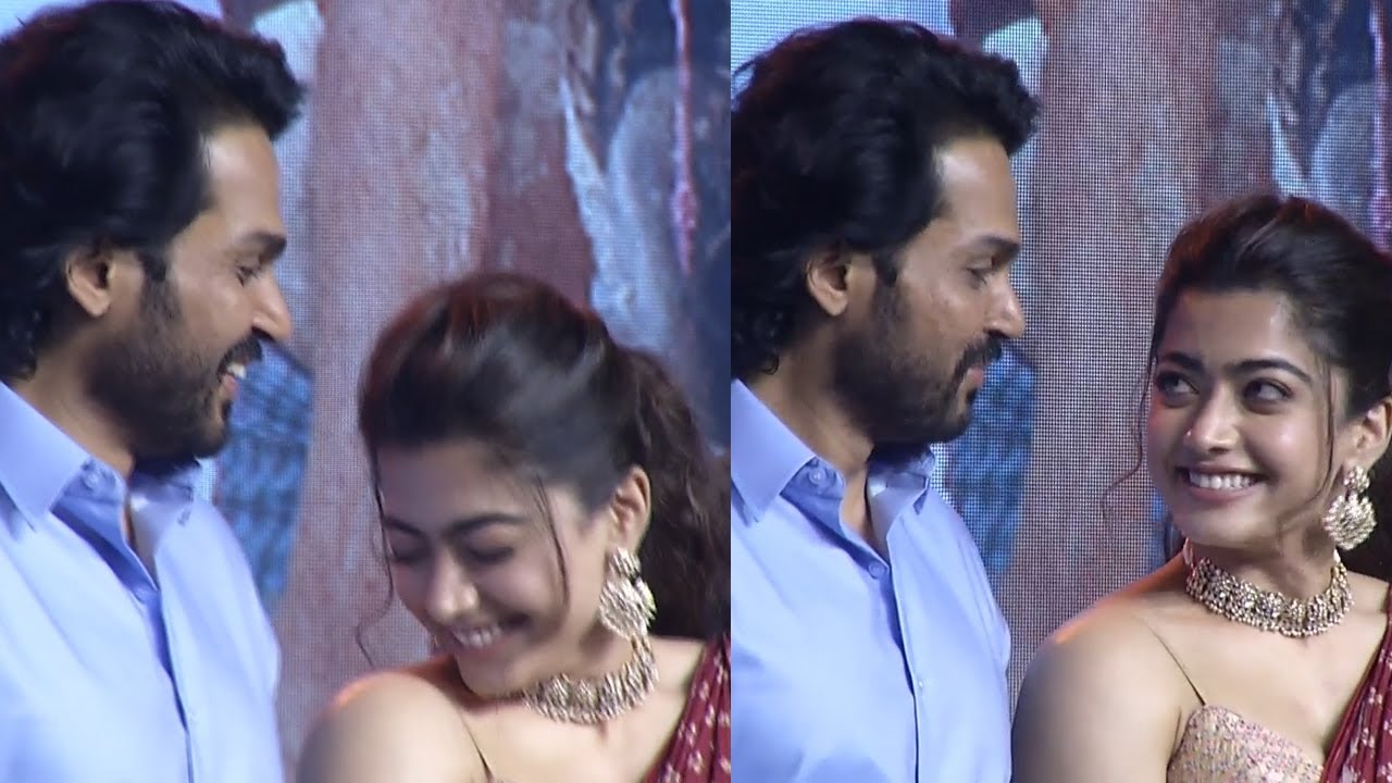 Karthi & Rashmika Mandanna Cute Looks At Sulthan Movie Pre Release ...