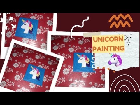 Unicorn painting on canvas 🦄 /unicorn🦄 / painting on canvas 🦋/painting ...