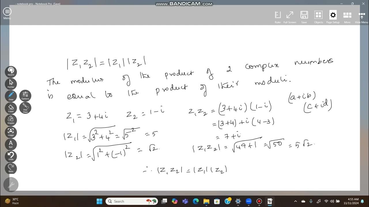modulus of the product and quotient of complex numbers - YouTube