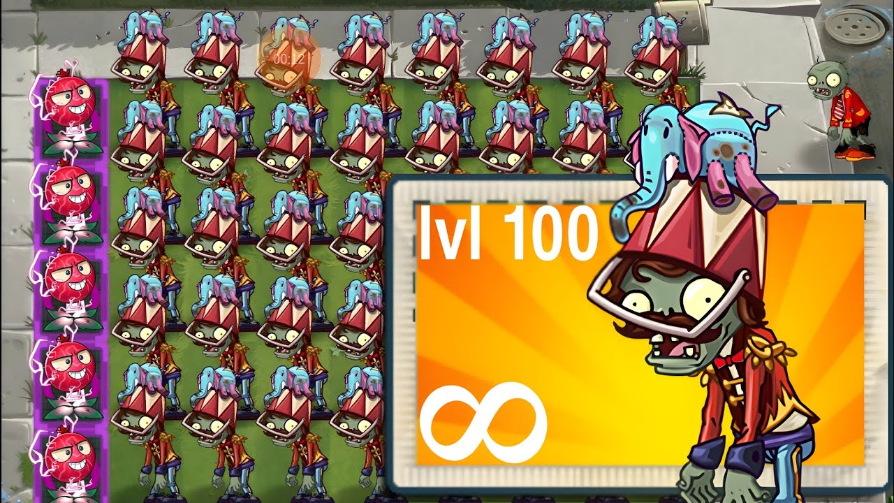 pvz2 challenge - 40 bucket head doll zombie 🆚 all plants - YouTube