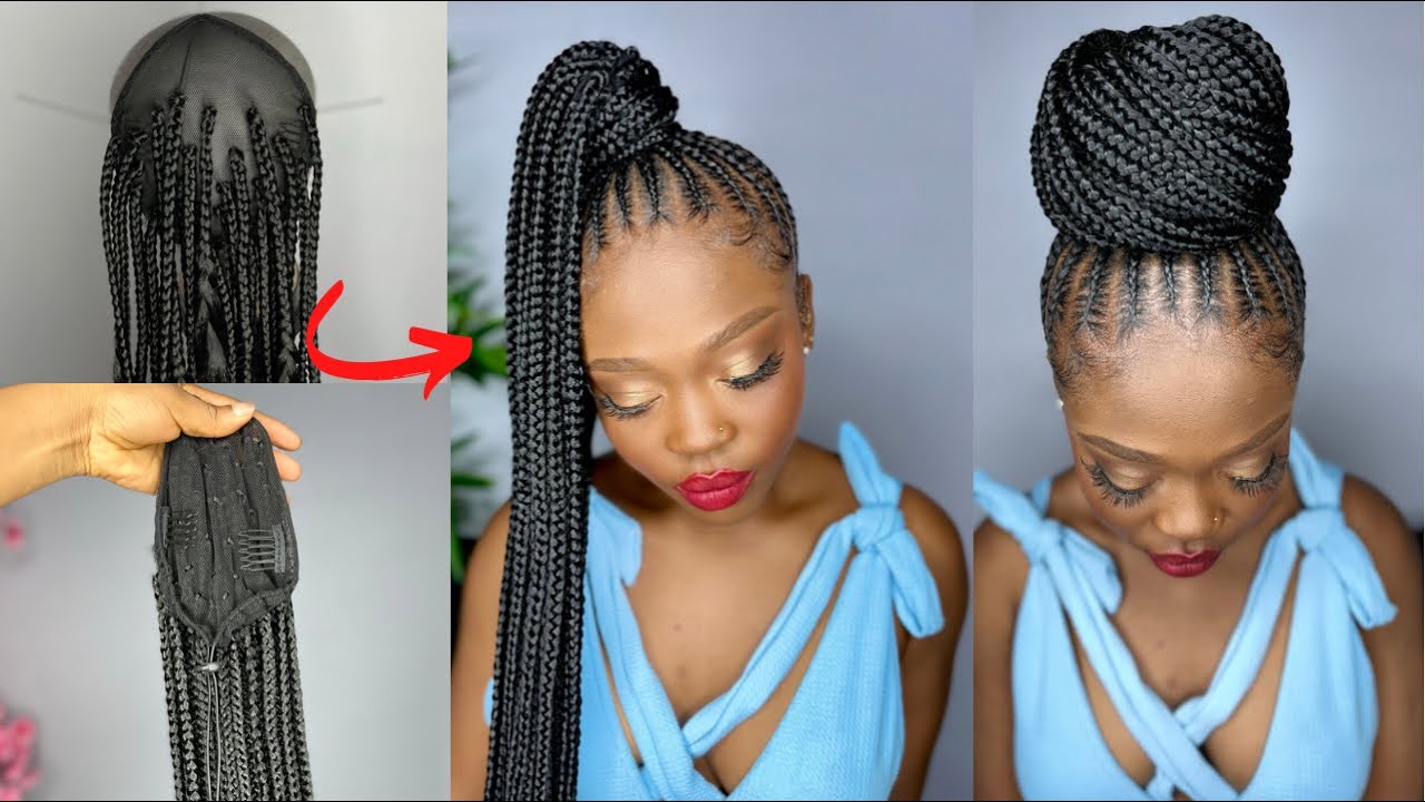 DIY Drawstring Ponytail Tutorial/Affordable Box Braid Drawstring ...