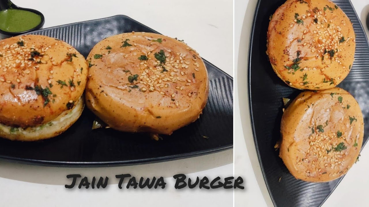 Jain Tawa Burger | Paneer Masala Burger | Street Style Burger | Jain ...