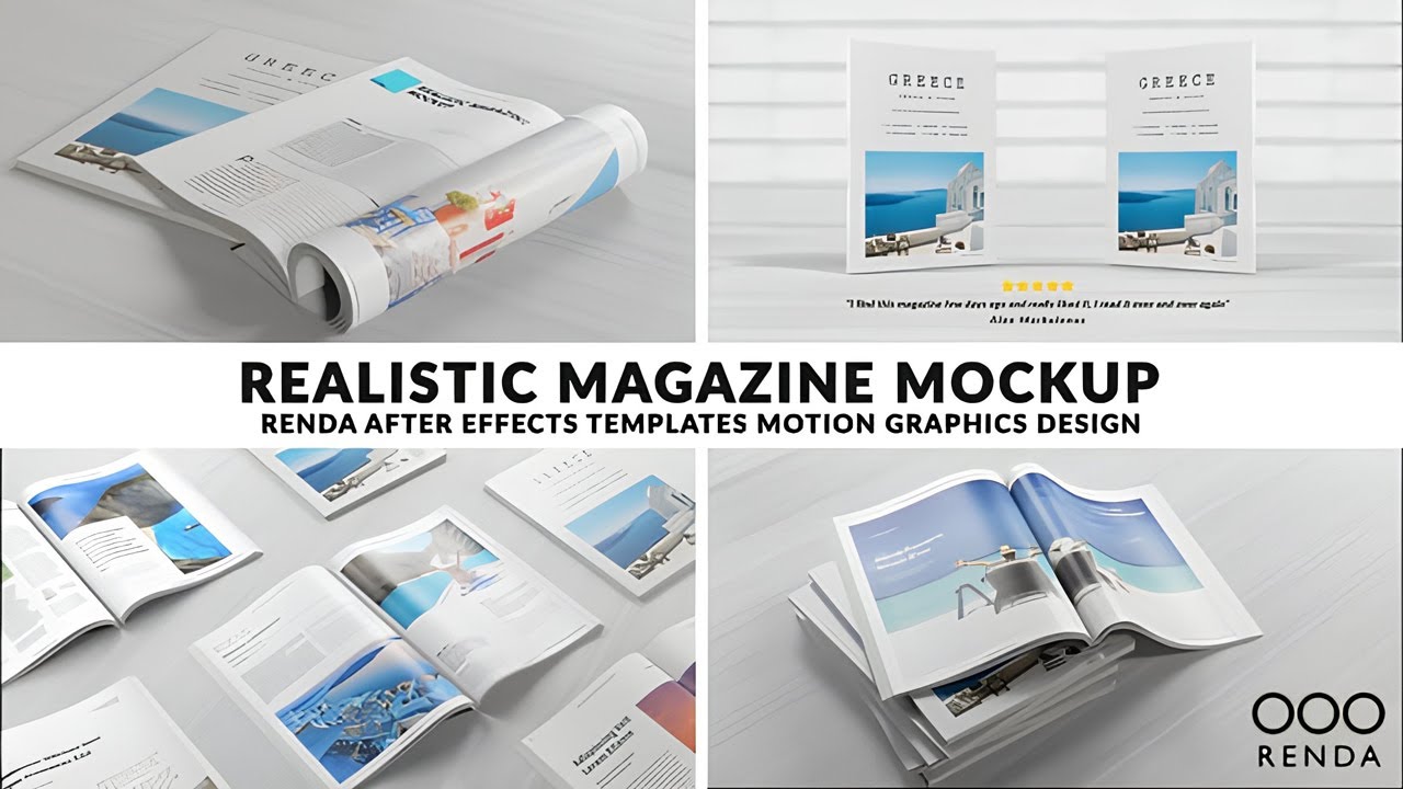 Realistic Magazine Video Mockup - After Effects Template - YouTube