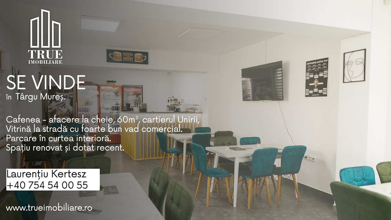 Afacere la cheie - cafenea de vânzare, 60m² + terasă, Unirii! - YouTube