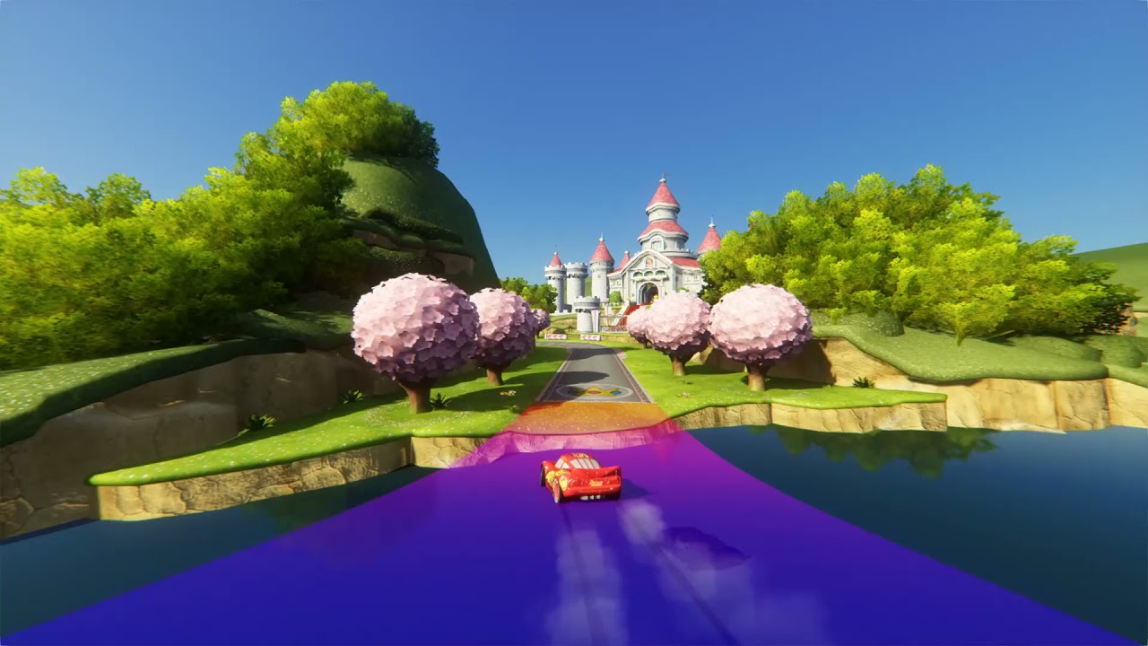 Lightning McQueen Mario Kart Royal Raceway - YouTube