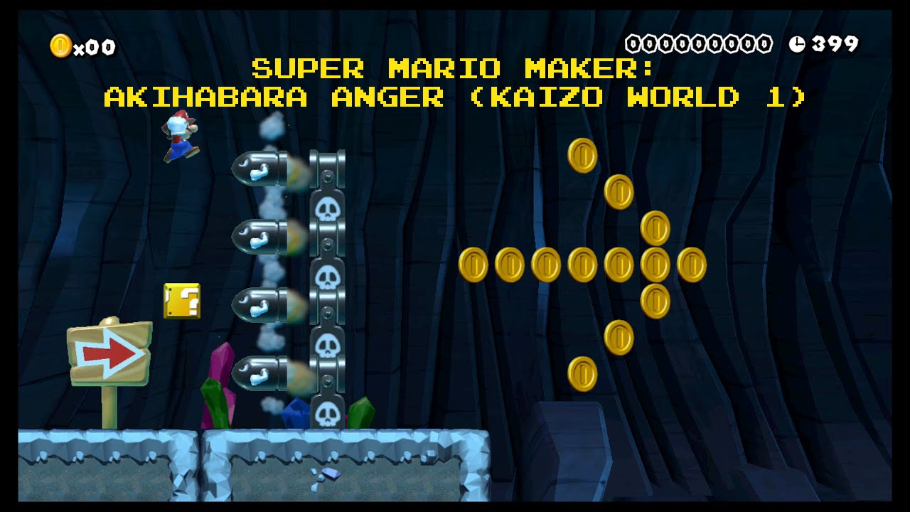 Super Mario Maker - Akihabara Anger (Kaizo World 1 port) - YouTube