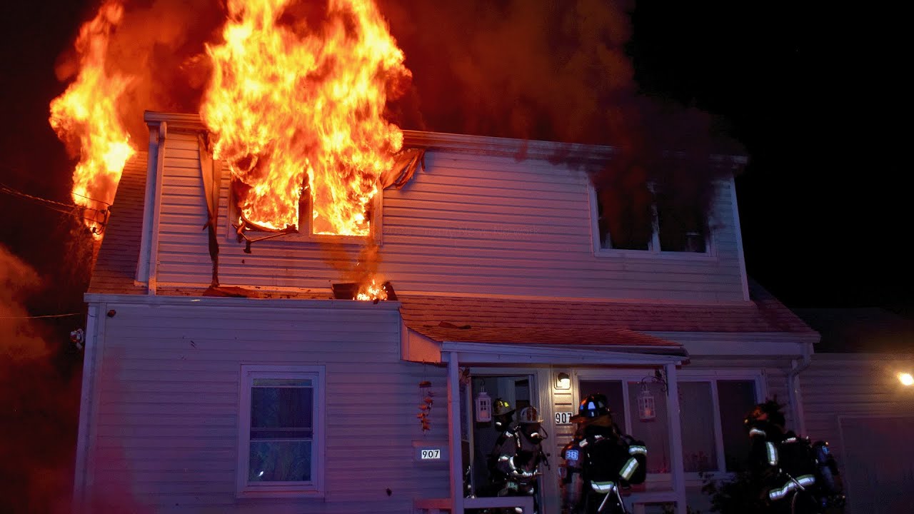 Caught on Camera: Flames EXPLODE Through Window in Fierce Copiague ...