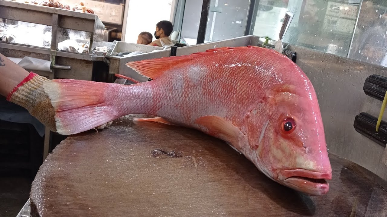 Amazing Giant Red Snapper Fish Cutting Skills Export Fish Cutter - YouTube